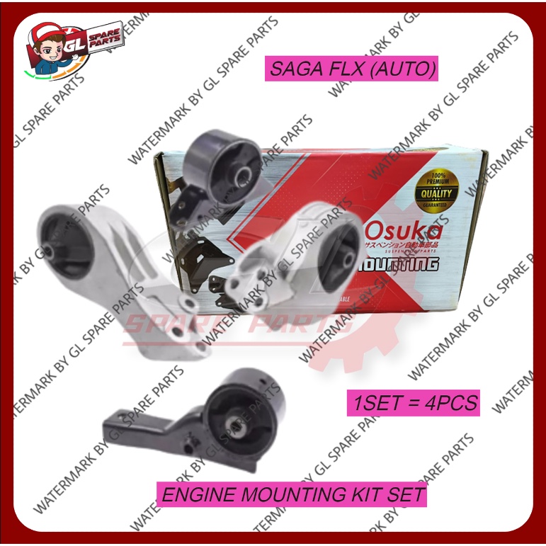 ENGINE MOUNTING SET (MANUAL)(AUTO) PROTON SAGA FLX ENG MTG KIT SET ...