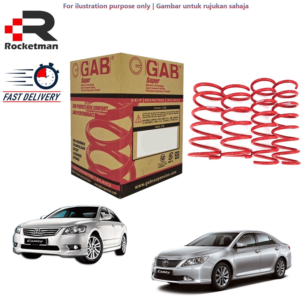 GAB SUPER SPORT LOWERED COIL SPRING SET TOYOTA CAMRY ACV40 ACV51 ASV50 ...
