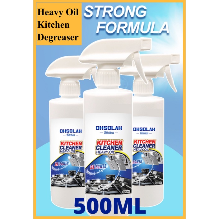 Heavy Oil Spray Kitchen Cleaner Hub Hood Degreaser Dirt Detergent 500ml Pembersih Minyak Dapur ...