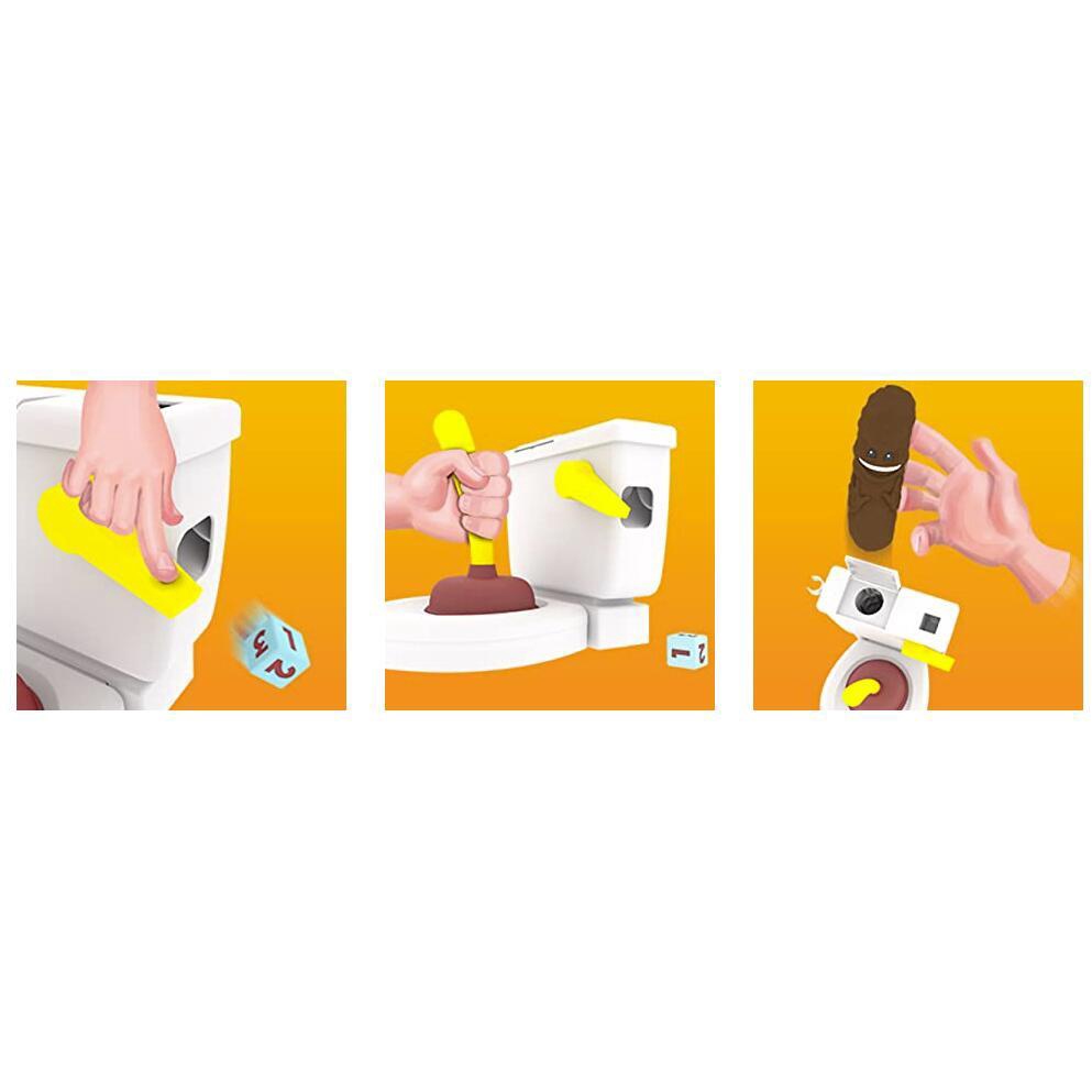 Mattel Flushing Frenzy Game For Kids Ages 5 Toilet Spoof Poo Shoots ...