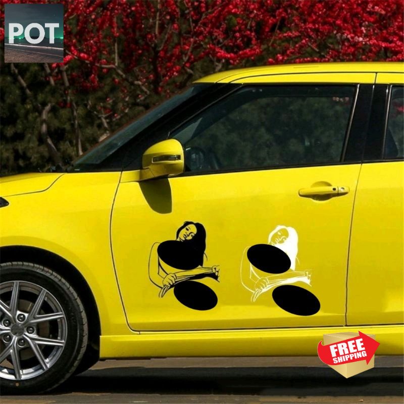 Black or White Vinyl Car Sticker Kereta Girl Fashion Stickers Decals ...