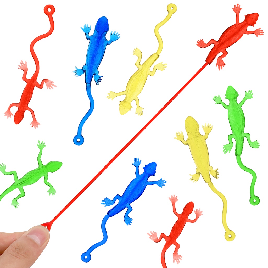 12 Pcs Lizard Soft Gummy Ball Party Favors Easter Baskets Bulk Elastic ...