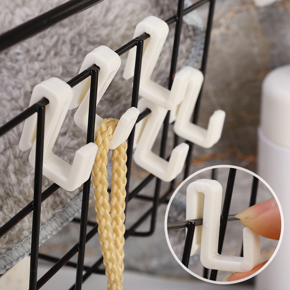 Mini S-Shaped Storage Hooks / Nail-Free Space Saving Wall Mounted Rack ...