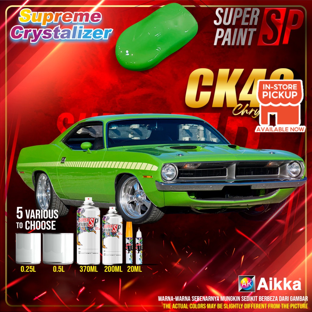 AIKKA CK40 Chrysolite | Suprme Crystalizer | Automotive 2K Car Paint Motor Body Aerosol Spray ...