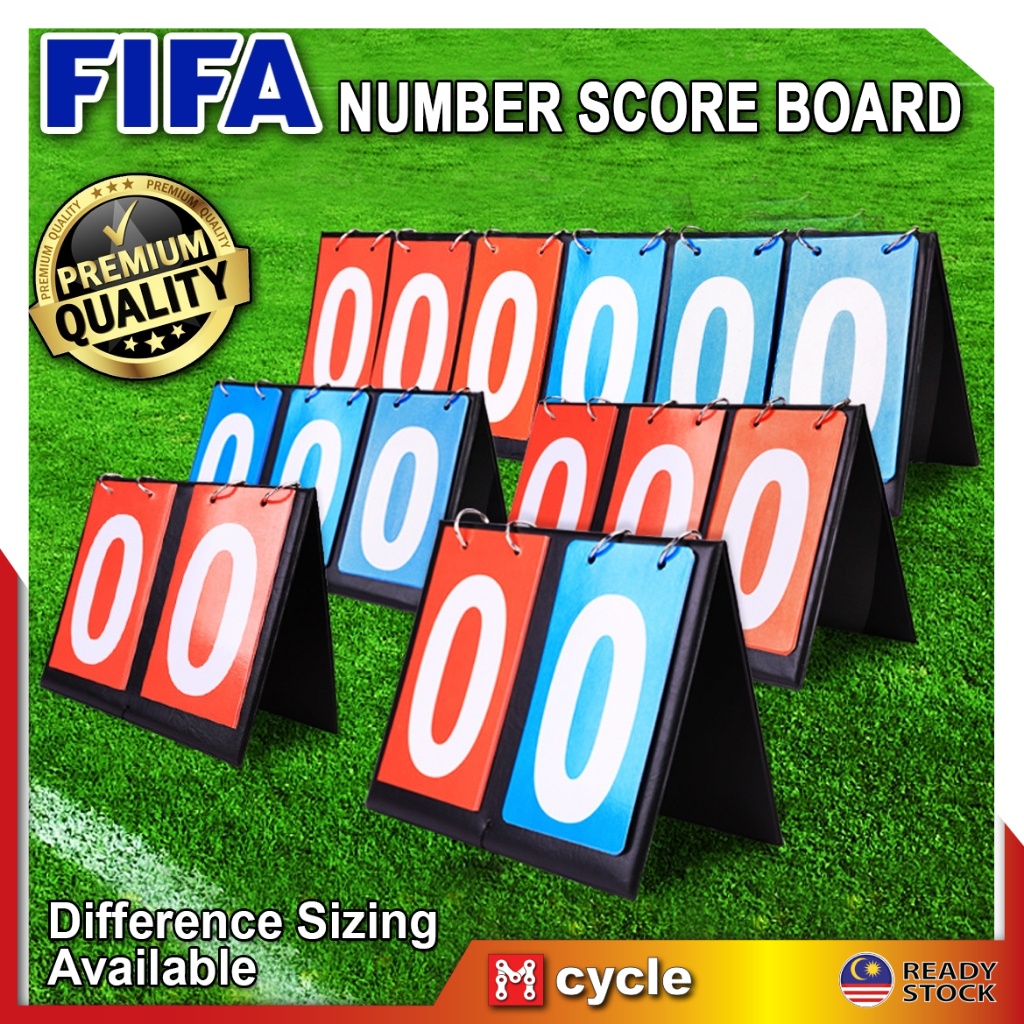 FIFA Premium Sports 4 6 Digit Number Flipping Scoreboard Sport Soccer ...