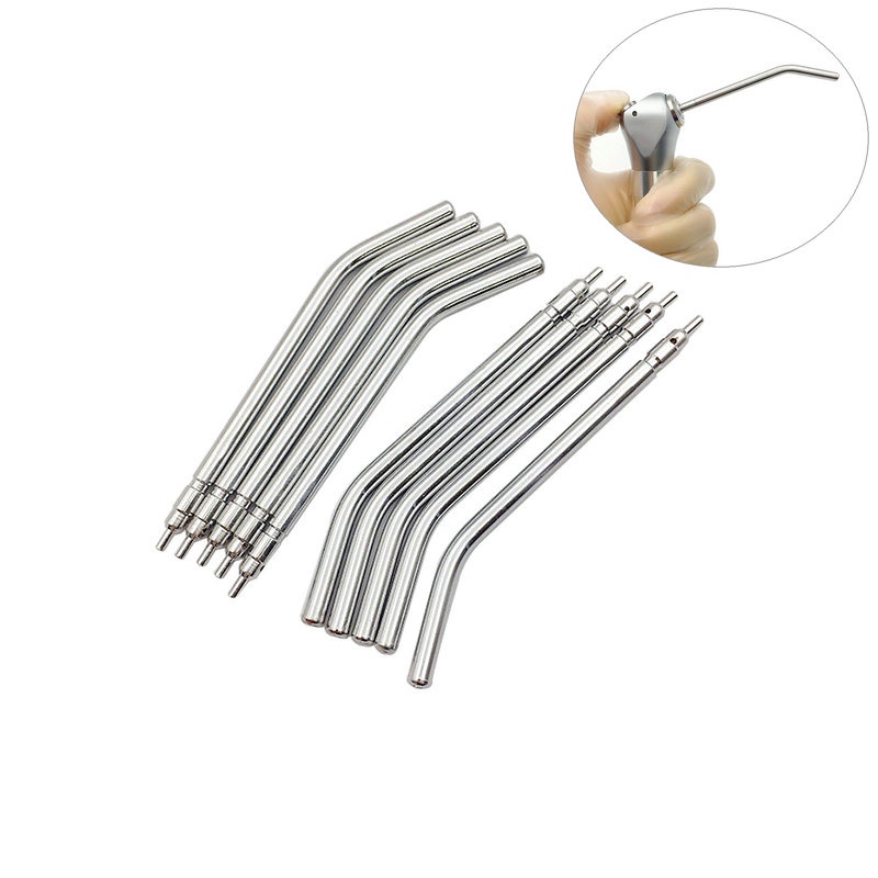 10Pcs Stainless Steel Dental Three Ways Syringe Tips Nozzles Water Air ...