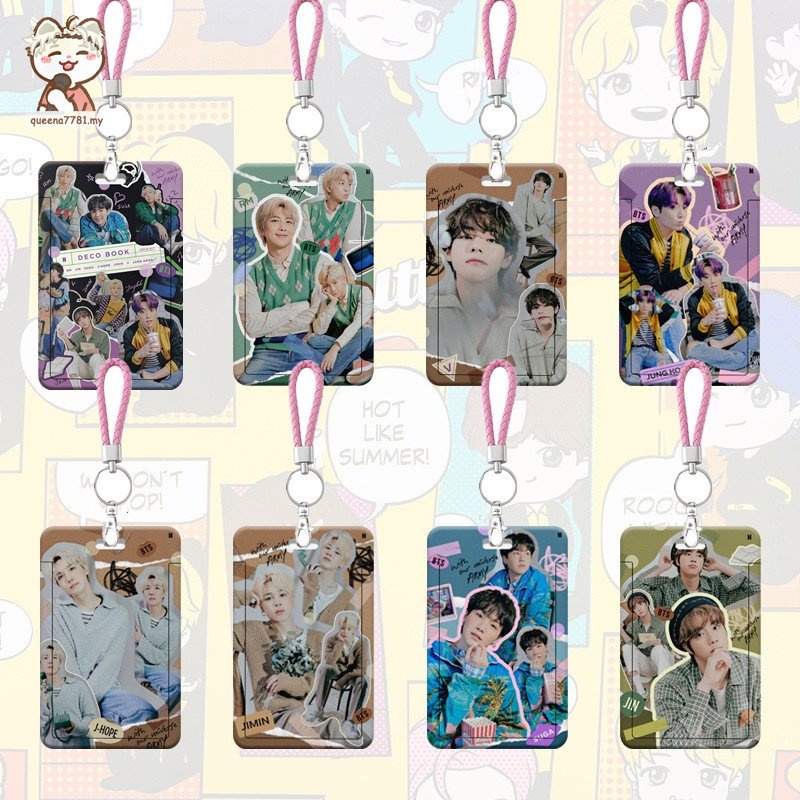 🍒 [Dalam stok] Pemegang Kad KPOP BTS DECO KIT 2022 dengan Keychain Push ...