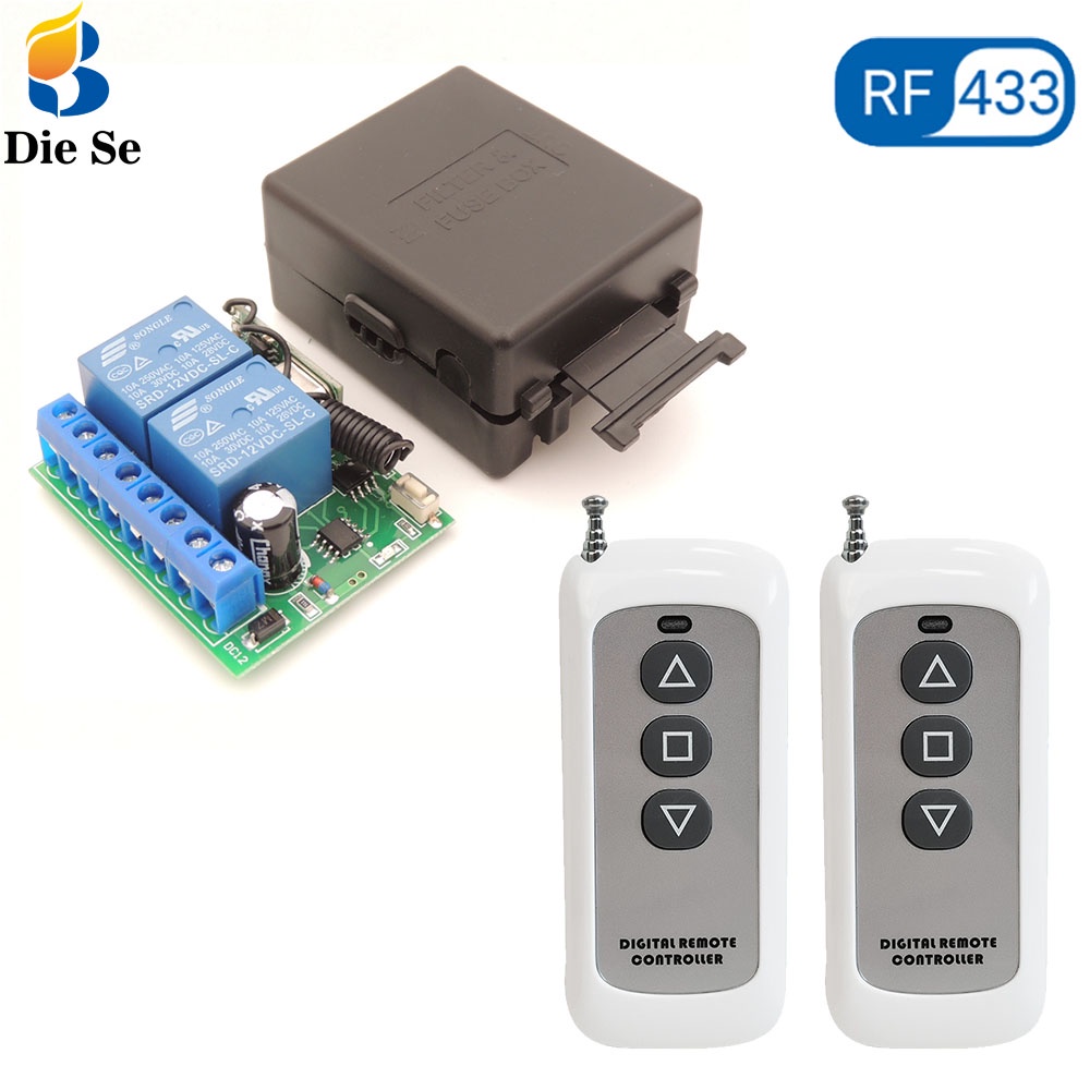 Diese 433MHz DC 12V Garage/Gate Controller 433MHz Remote Control Switch 10A Relay and UP DOWN ...
