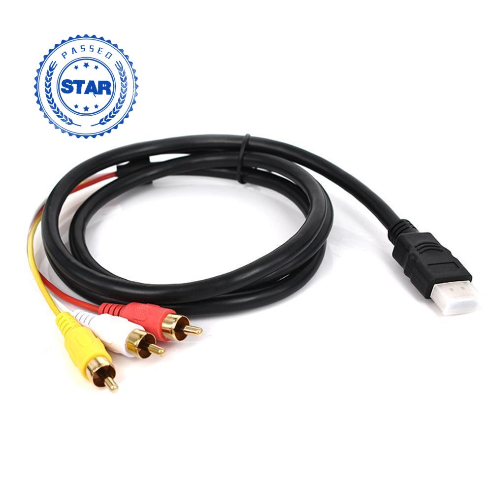 HDMI To AV HDMI To 3RCA Red Yellow White Difference TO HDMI 3RCA Cable Audio Video P0A7 | Shopee ...