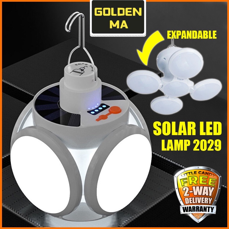 Foldable Solar Camping Lamp Rechargeable LED Lights I Portable Folding ...