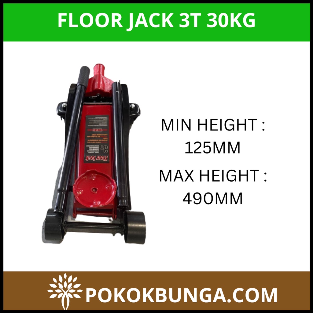 Floor Jack 3T 30KG Jek Tayar Kereta 3T 30KG Hydraulic Jack Kereta ...