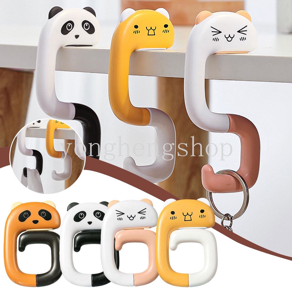 Cute Cartoon Foldable Table Side Hook Backpack Hanger Bag Handbag Hooks ...