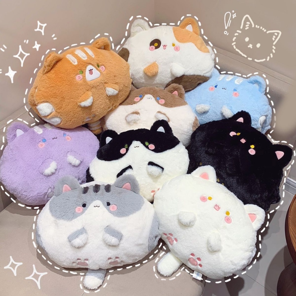 Little Red Book Same Style Cartoon Super Cute Group Meow Doll Pillow ...