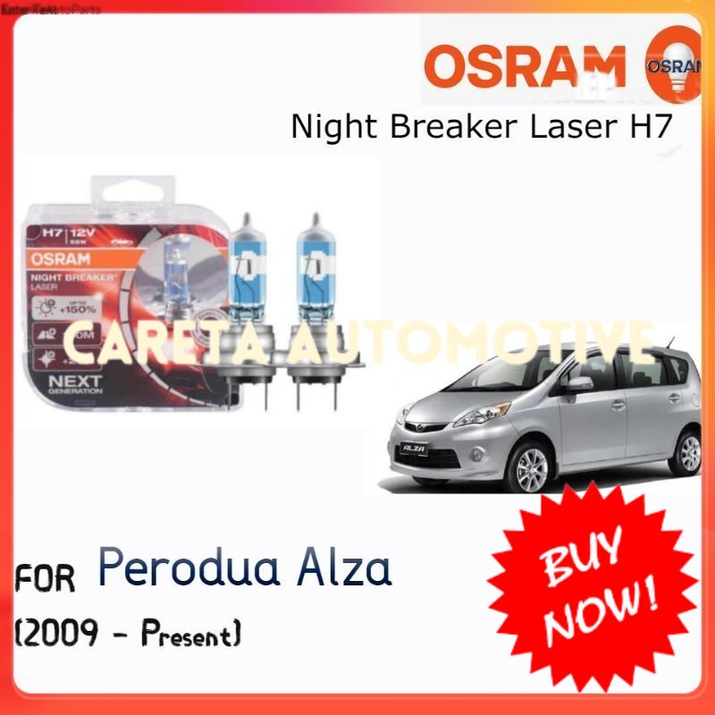 OSRAM Night Breaker Laser H7 Headlight Bulb for Perodua Alza (2009 ...