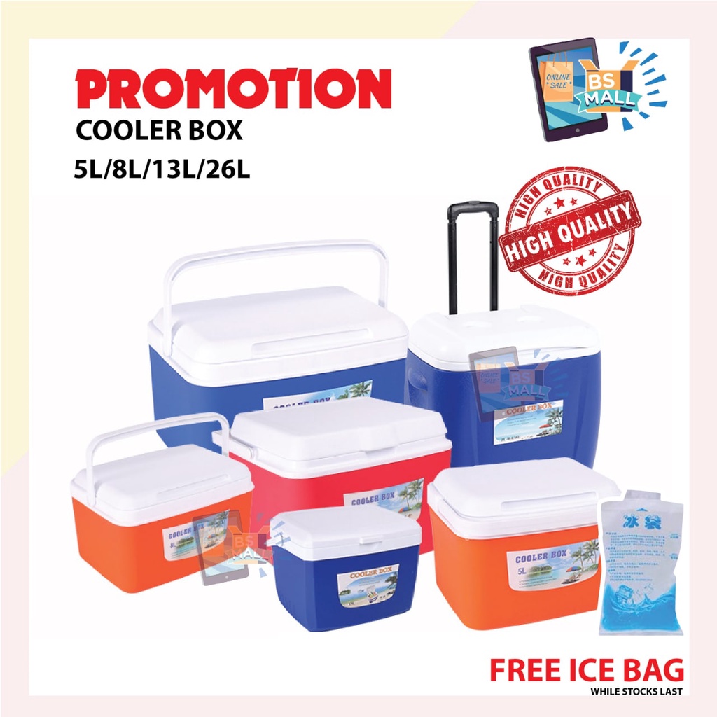 BS MALL 5/8/13/26 Liter Freezer Cooler Foods Drinks Box Picnic Storage ...