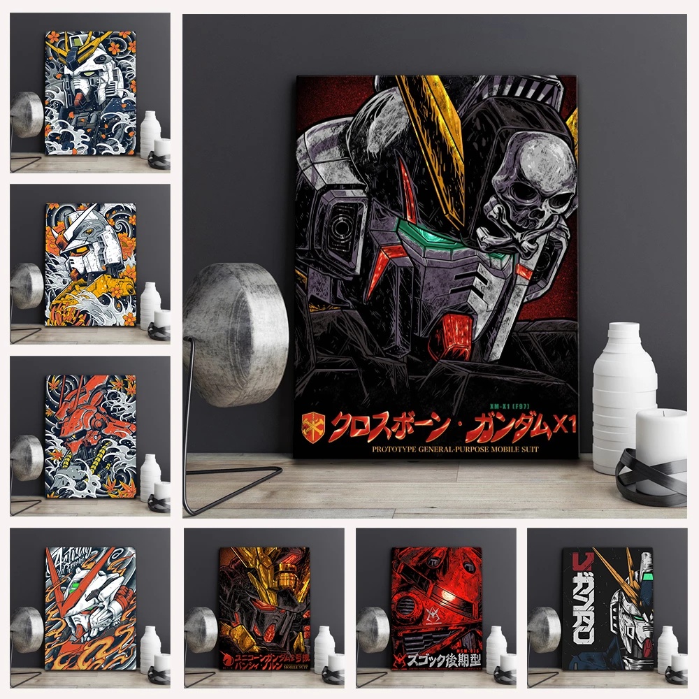 Canvas Japan Anime Gundam Paint By Number Kit Diy Painting Digital Oil ...