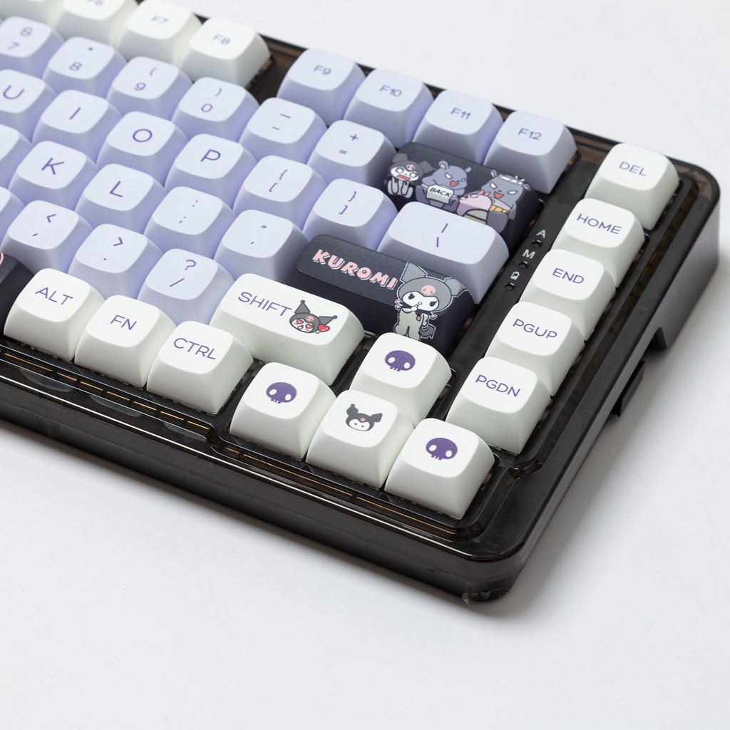 MOA Pbt keycaps Cartoon Kuromi Purple Lavender KEYCAPS XDA Hight Cute ...