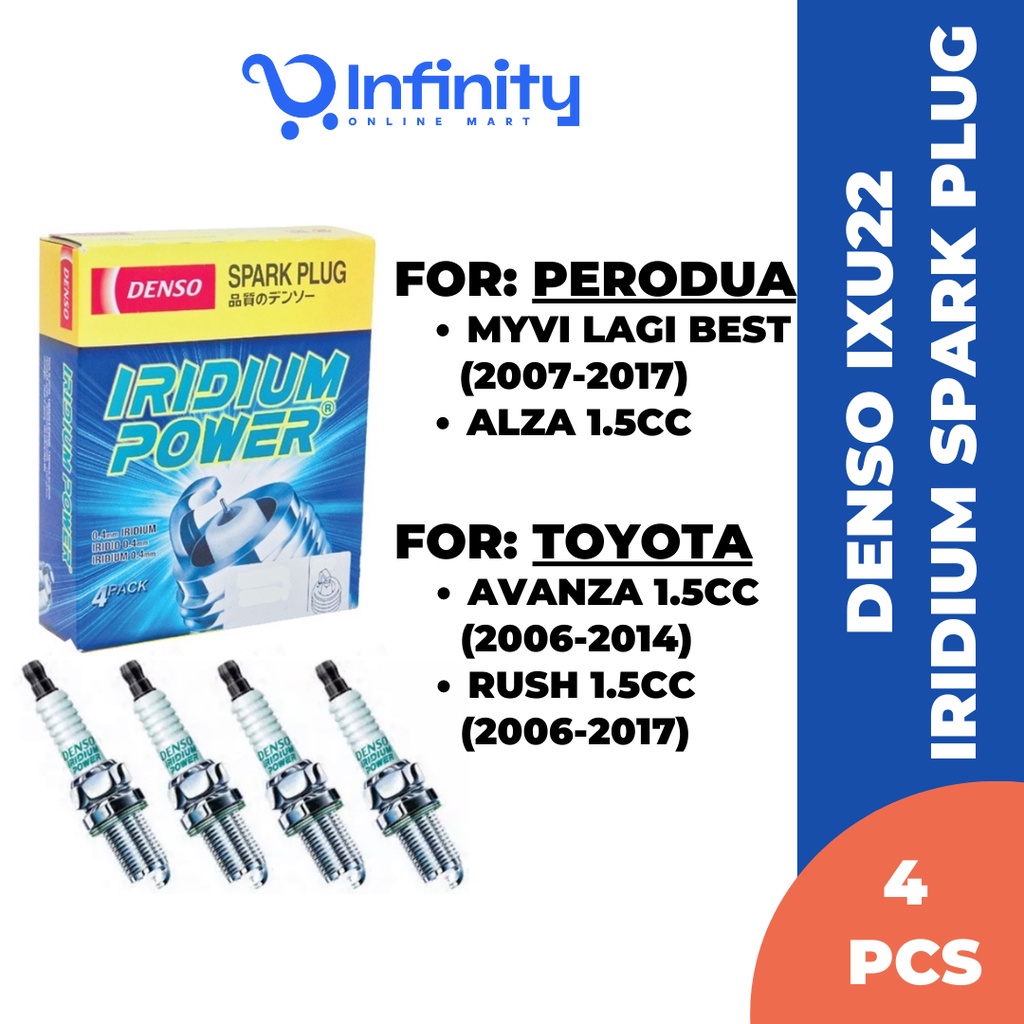 DENSO Iridium Power IXU22 Spark Plug For Perodua Myvi Lagi Best/ Alza ...