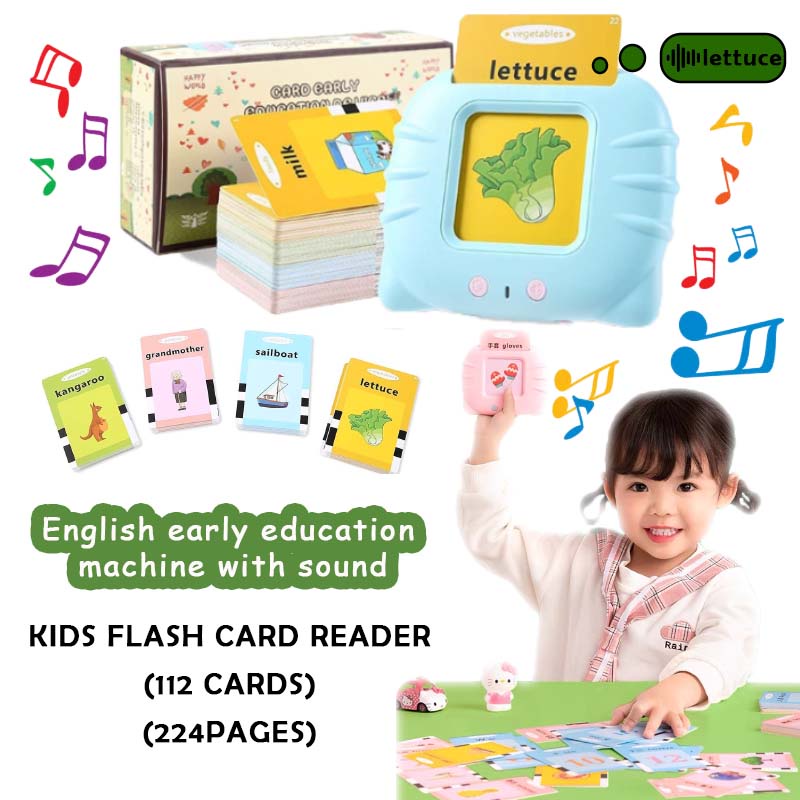 READY STOCK Flash card kids toys smart english speaker educational card ...