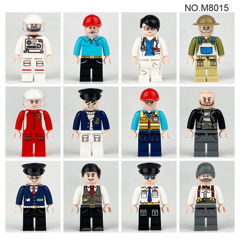 Minifigures Cartoon Anime Toy Building Blocks Friend Police Teacher ...