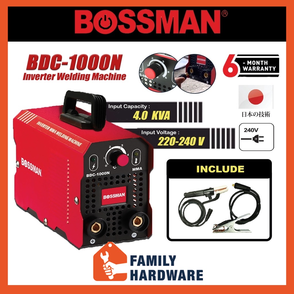 BOSSMAN BDC-1000N MMA INVERTER WELDING MACHINE PORTABLE WELDING MACHINE ...