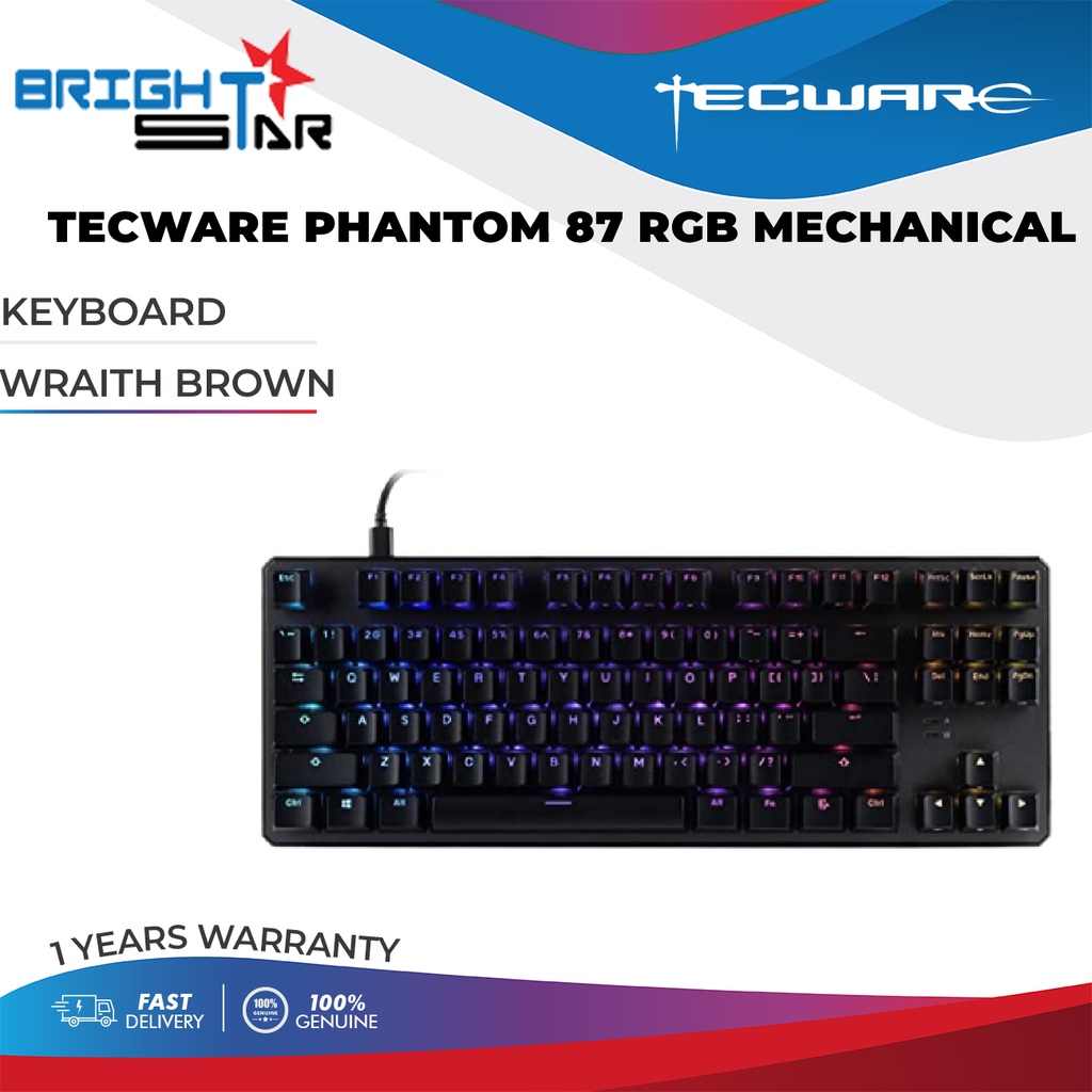 TECWARE PHANTOM 87 RGB MECHANICAL KEYBOARD | Shopee Malaysia