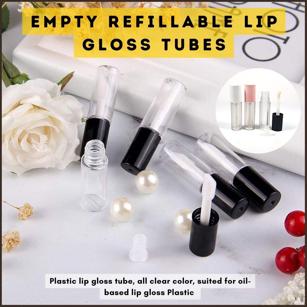 BH Refillable DIY Empty Transparent Lipgloss Tube Easy Travel Non Toxic ...