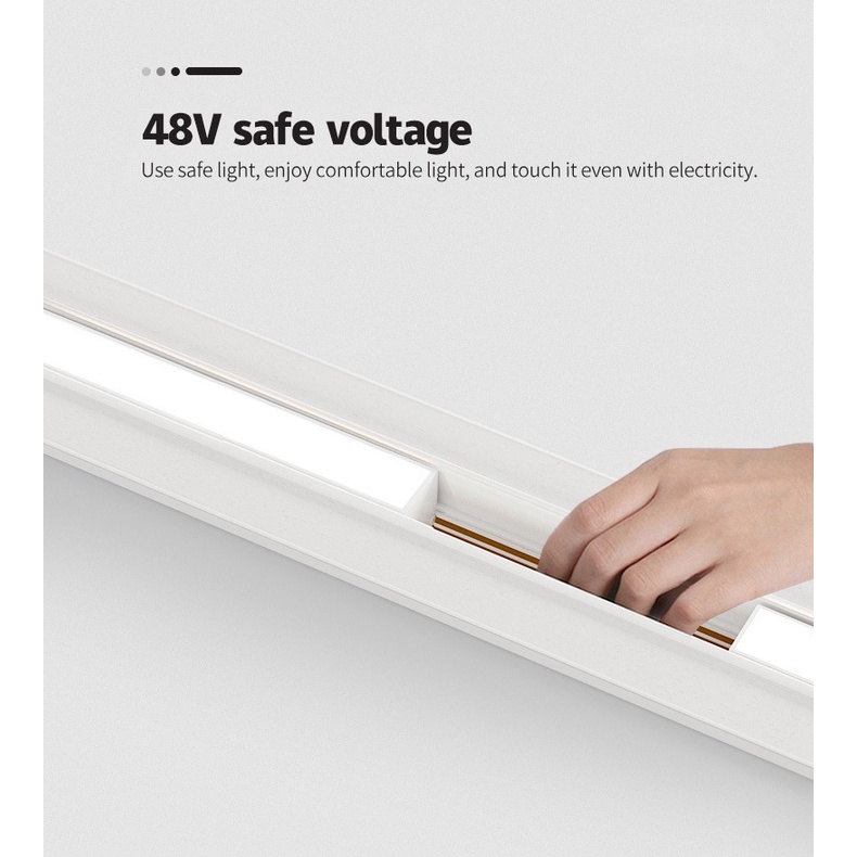 Smart White Recessed Magnetic Track Lights Dimmable 48V Surface mounted ...