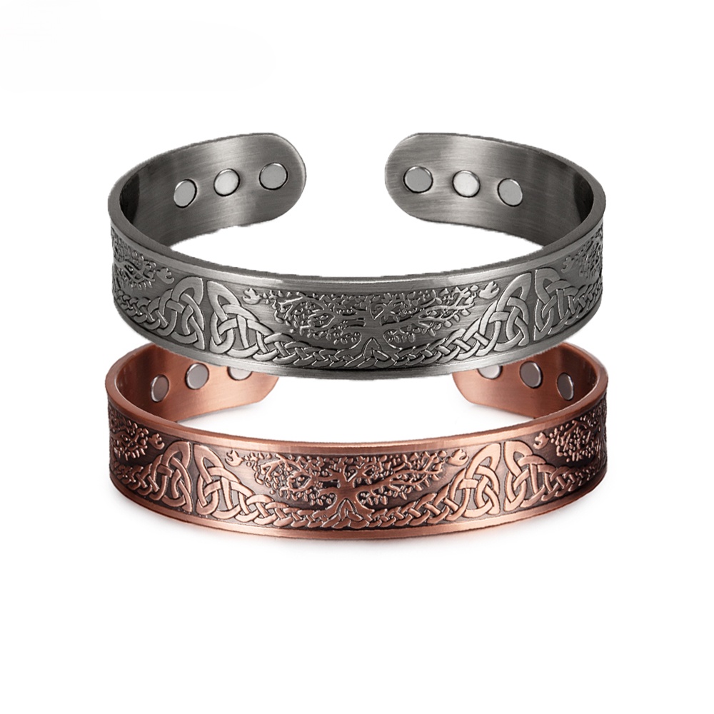 HOURING Yggdrasil gelang magnet tembaga tulen untuk lelaki 15.5mm ...