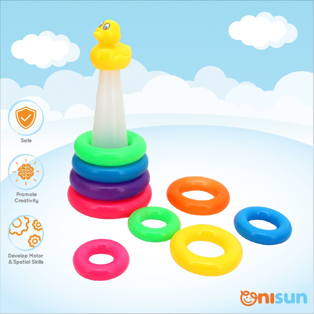 Kids Girl Cute Fun Adorable Duck & Dinosaur Ring Toss Quoits Early ...