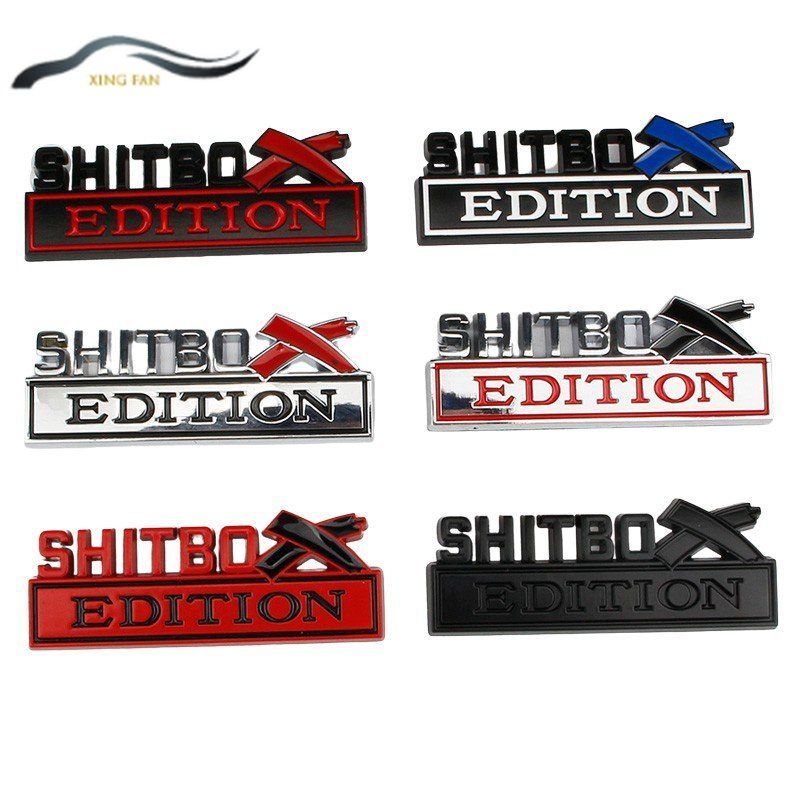 XINFAN Metal SHITBOX EDITION sticker generic Car modification emblem ...