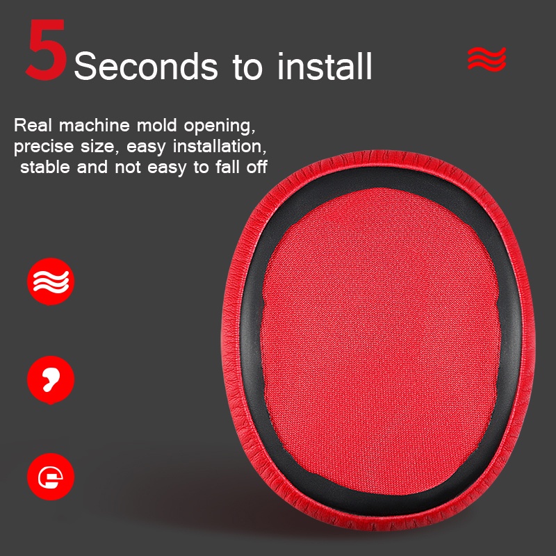 1 Pair Replacement Earpad Pillow Ear Pads Foam Cushions Cover for ...