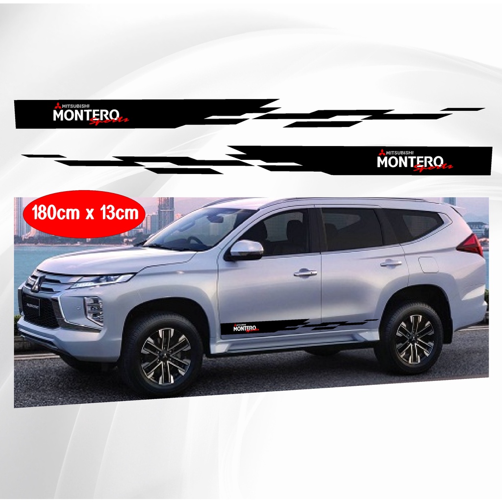 x2 Montero Sports Body Sticker Mitsubishi Montero Side Decals Cut Out ...