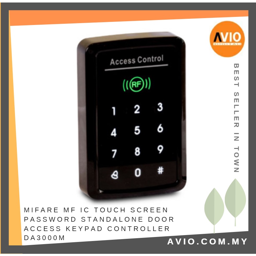 Standalone MF Mifare EM Lock Touch Screen Password Door Access Control Terminal Keypad DA3000M ...