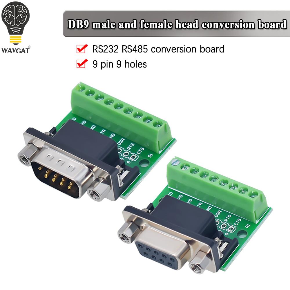 DB9 Male Female Adapter Signals Terminal Module RS232 RS485 Serial To Terminal 9-Pin 9-Hole ...
