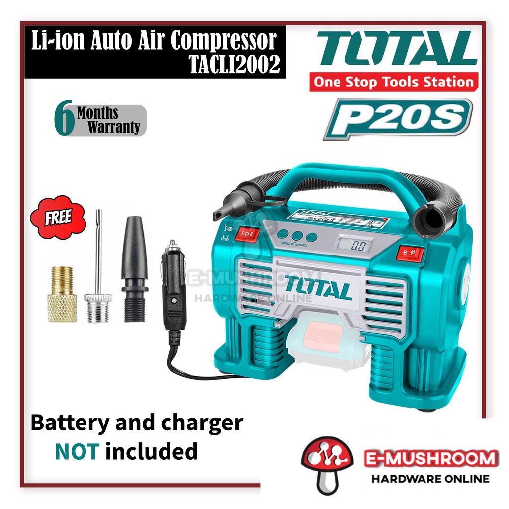 Total TACLI2002 Li-ion Cordless Auto Air Compressor | Shopee Malaysia