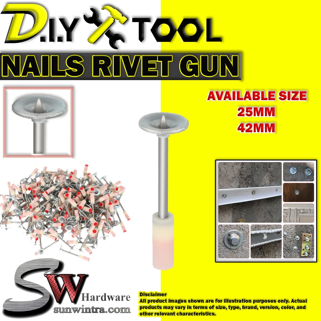 SW Hardware Steel Nail Gun Rivet Gun Bullet 7.3mm Nail Gun Concrete ...