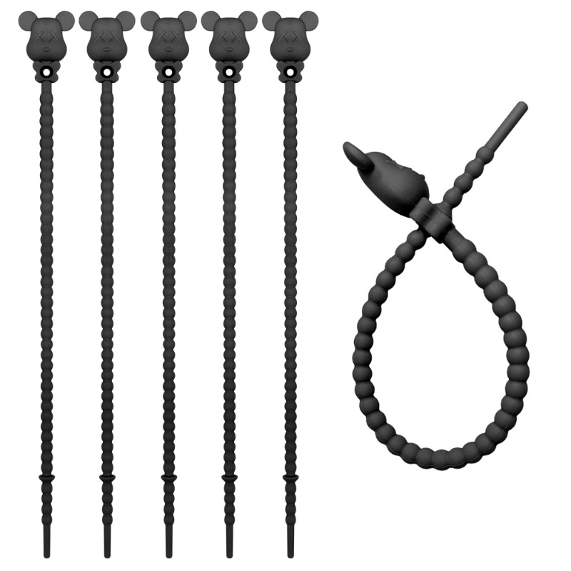 22cm Adjustable Winder Cable Elastic Soft Strap Tape Silicone Wire Tie ...