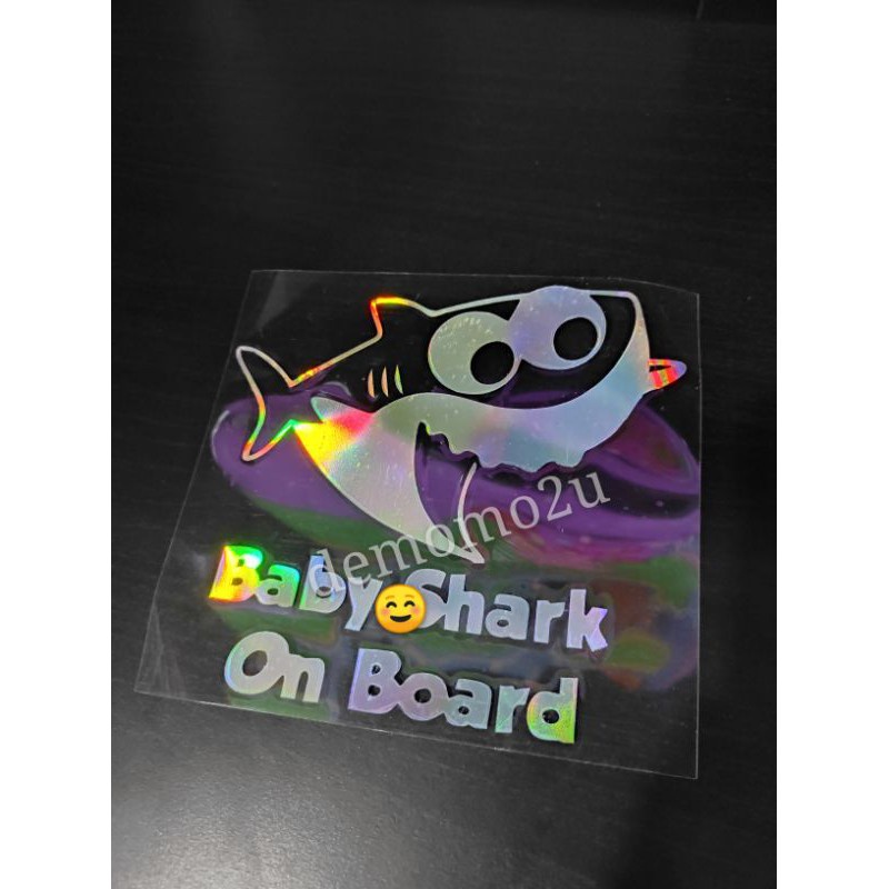 Shark Baby On Broad Car Sticker Sign with Reflective | Shopee Malaysia