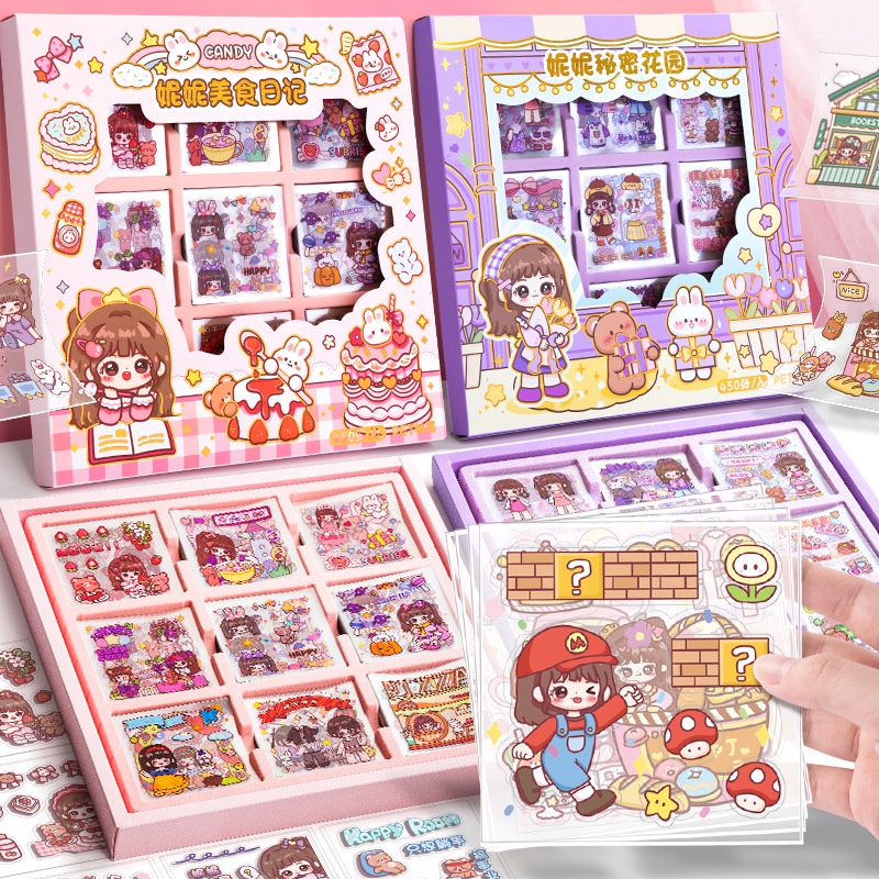 900 Sheets Non-Repetitive Handbook Stickers Waterproof Transparent ...