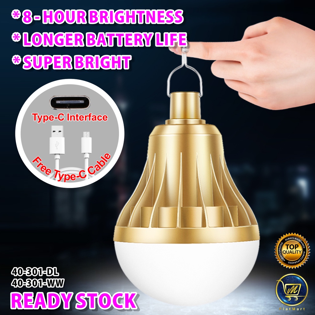 PlatMart - [READY STOCK] 120W LED Emergency TYPE-C Rechargeable Light ...