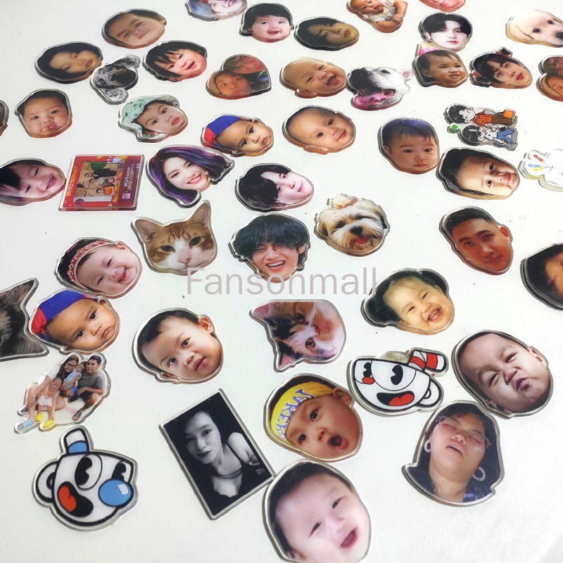 Customized Griptok Mobile Phone Holder Acrylic Custom Photo Head ...