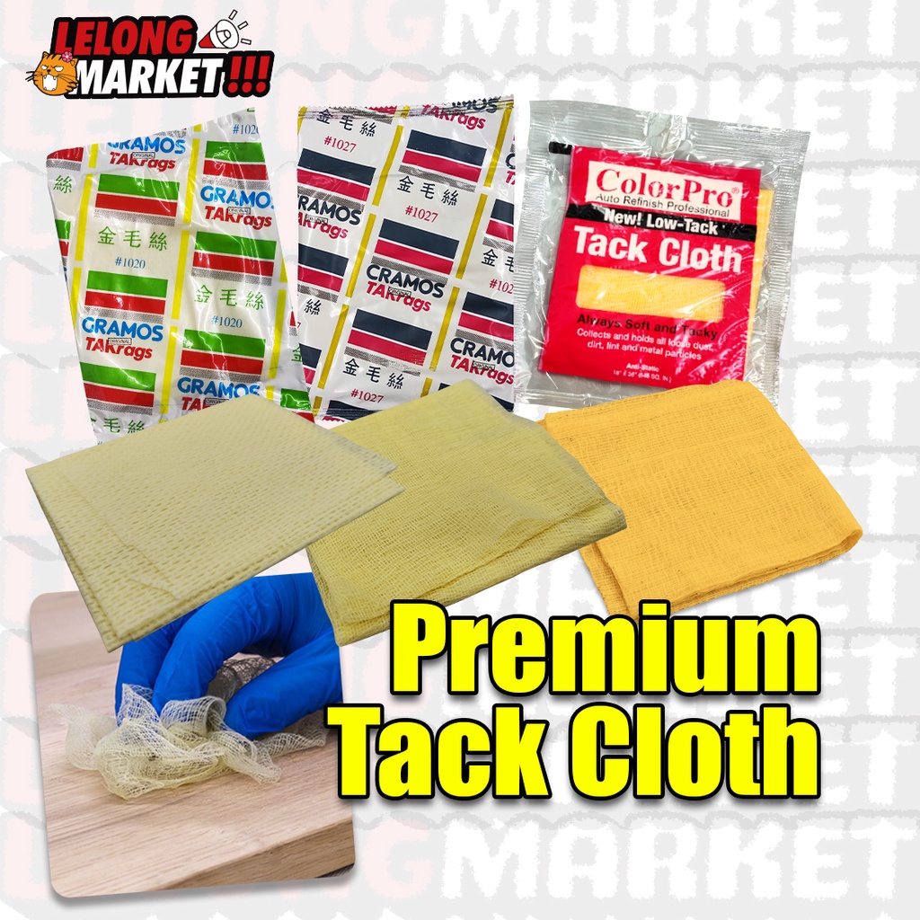 ColorPro TACK CLOTH Kain utk 𝐌𝐞𝐦𝐛𝐮𝐚𝐧𝐠 𝐖𝐚𝐱 Dust Removal Sticky Cloth ...