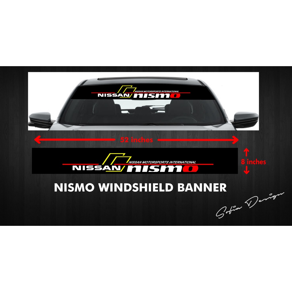 Car Front Windshield Banner Decal Sticker / Nissan Nismo / Machine Cut ...