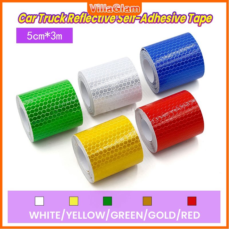 VG 5cm Wide Car Reflective Tape Decoration Stickers Car Warning Safety ...