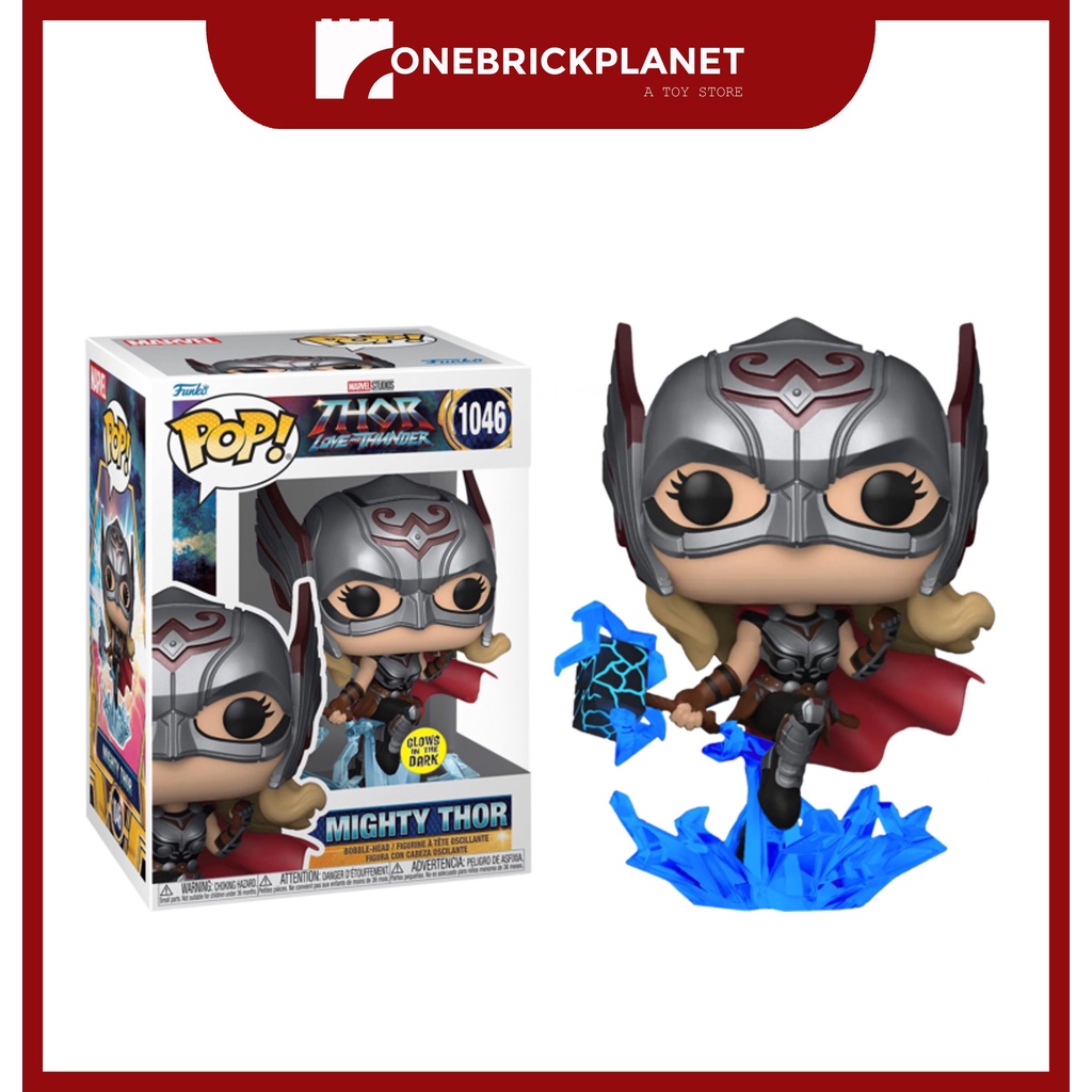 Funko Pop! Marvel Thor 4: Thor Love and Thunder - Mighty Thor Glow in ...