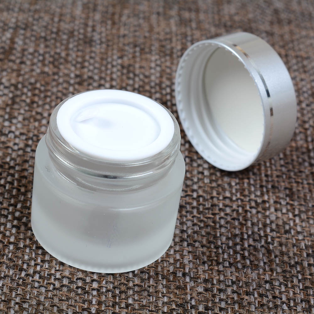 Frosted Glass Refillable Ointment Bottles Empty Cosmetic Jar Pot Eye ...