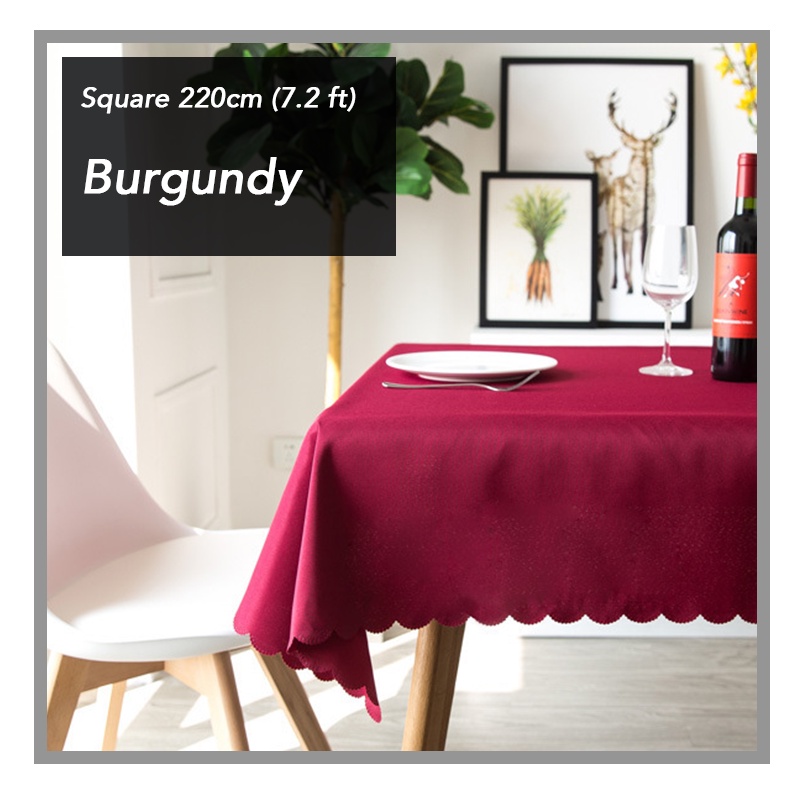 ACEVE DREAM READY STOCK Plain 2.2M (7.2FT) Square Round Table Top Cloth ...