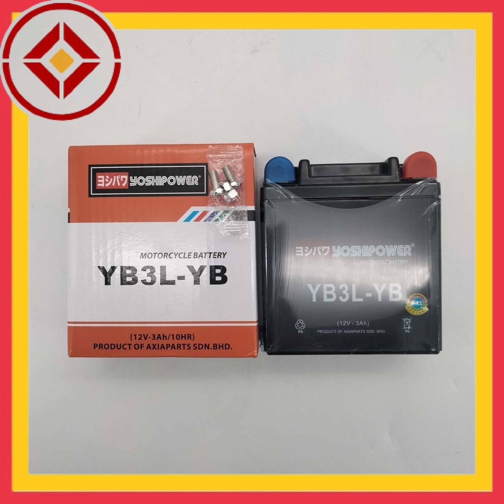 BATTERY GEL YB3L YOSHIPOWER DAGGERRG DT125 DINAMIK NSR TZM RG Y100 Y110 ...