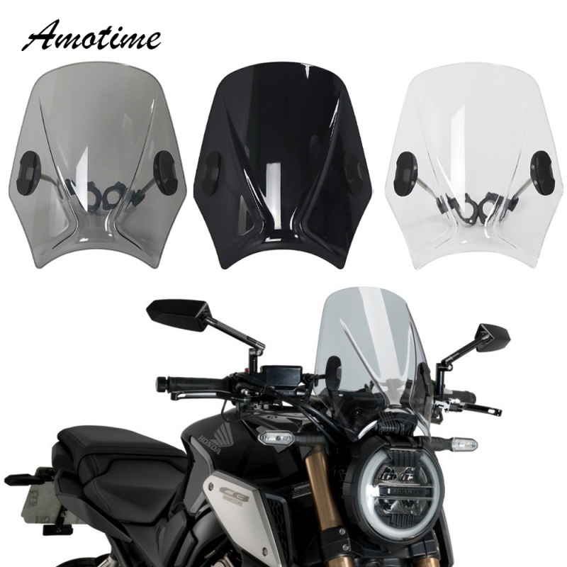 Motorcycles Custom Compact Sport Wind Deflector Retro Windshield ...